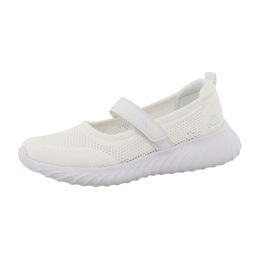 Kappa Damen Sneaker Ballerinas "Fania", Gr. 36, wei&szlig;, Synthetik, Schuhe, Sommerschuhe, Freizeitschuh, Halbschuh, Slipper