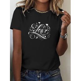RMK T-Shirt L.O.V.E. SCHWARZ-Grau | Gr.: L