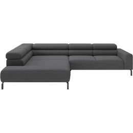 Home Affaire Ecksofa &raquo;Antonelli, L-Form, incl. Kopfteilverstellung, Breite 312 cm&laquo; wahlweise elektrische Sitztiefenverstellung grau 100% Polyester B/H