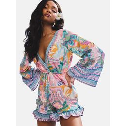 Lipsy Jumpsuit female size 4XL/5XL Blue / Curry / Purple / Dusky pink