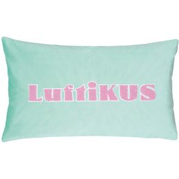 Pad Dekokissen &raquo;LETTERS, Kissenh&uuml;lle, Made in Europa&laquo; mit Schriftzug, verschiedene Gr&ouml;&szlig;en, voller Energie und Individualit&auml;t gr&uuml;n Polyester B/L: 30cm 
