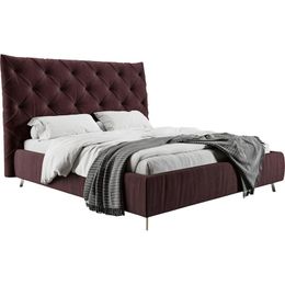 Home Affaire Polsterbett &raquo;Elloree, in 4 Breiten, hinten mit Originalstoff bezogen, auch in Leder&laquo; Kopfteilh&ouml;he 143cm, belastbar bis 280 kg, auch in 