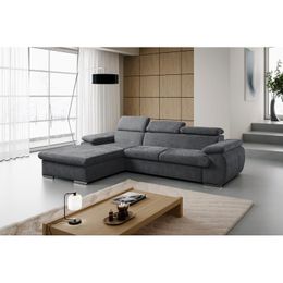 WERK2 Ecksofa &raquo;Cosmo 282 x 192 cm modern und bequem&laquo; Chenille, L-Form, XXL, Schlaffunktion, Bettkasten 100% Polyester B/H/T: 282cm x 99cm x 192cm, 