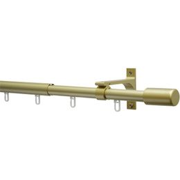 Gardinia Gardinenstange &raquo;Gardinenstangen Set Thasos&laquo; &Oslash; 19 mm 1 l&auml;ufig-l&auml;ufig mit Bohren, Schrauben, Wandmontage, Aluminium gold Aluminium L: 100cm - 