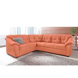 Sit & More sit&more Ecksofa &raquo;Savona L-Form, B. 262cm, klassisches Design, Federkern, Komfort Sitz&laquo; optional Schlaffunktion, Federkern orange PRIMABELLE -