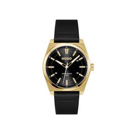 Hugo Herren Hugo Quarzuhr &raquo;#ARK&laquo; Armbanduhr, Herrenuhr, Lederarmband, analog Einheitsgr&ouml;&szlig;e