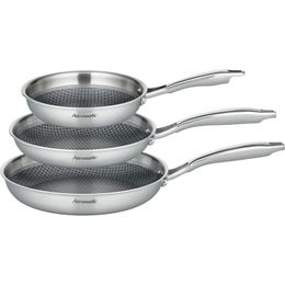 Pfannen-Set &raquo;hanseatic&laquo; Edelstahl Set, je 1x Pfanne &Oslash; 20 cm - 1,2 l, &Oslash; 24 cm - 1,6 l, &Oslash; 28 cm - 2,4 l, 3 Stk. tlg. Dreischicht-Material, Edelstahl-