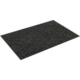 wash+dry by Kleen-Tex Fu&szlig;matte &raquo;DUNE Leaves Dark Grey&laquo; rechteckig 8 mm H&ouml;he grau Polyester, Polypropylen B : 45cm 1 Stk., 8mm, L: 75cm