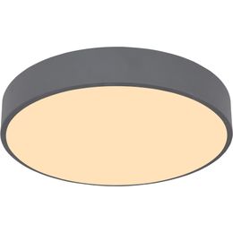 Globo LIGHTING Deckenleuchte "TARTARUS", &Oslash; 40cm H: 10,5cm, 1 Stk., grau, Wohnzimmer, Leuchten, Deckenlampe Wohnzimmer-Leuchte Schlafzimmer-Leuchte