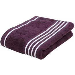 G&ouml;zze Handt&uuml;cher &raquo;Rio&laquo; im Set, mit frischer Streifenbord&uuml;re lila Walkfrottee, Obermaterial: 100% Baumwolle B/L: 50cmx100cm, 2 Stk., Walkfrottee