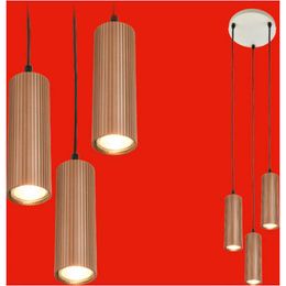 Briloner Leuchten LED Pendelleuchte &raquo;IDA&laquo; GU10 &Oslash;21,5 cm, Esszimmer, Esstisch, Wohnzimmer braun Einheitsgr&ouml;&szlig;e