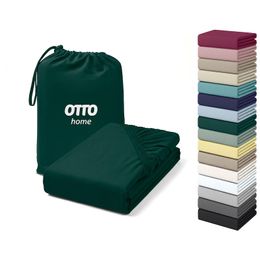 OTTO home Spannbettlaken &raquo;Cremona, Basic & Premium Qualit&auml;t mit Elasthan&laquo; Bettlaken f&uuml;r Matratzen von 20-25 cm H&ouml;he, 96% Baumwolle & 4% Elasthan gr&uuml;n 