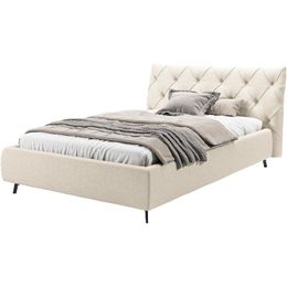 Home Affaire Polsterbett &raquo;Elloree, in 4 Breiten bis 200cm, auch in Leder&laquo; Kopfteilh&ouml;he 105 cm, belastbar bis 280 kg, auch in &Uuml;berl&auml;nge 220cm beige 96%