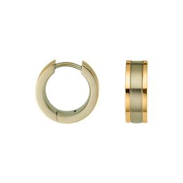 Firetti Damen Paar Creolen &raquo;Schmuck Geschenk Titan Ohrschmuck Ohrringe bicolor&laquo; gold 15mm, Titan