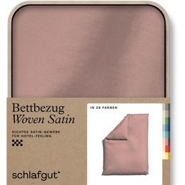 Schlafgut Bettbezug &raquo;Woven Satin&laquo; besonders dicht gewebt, Mix & Match: passender Kissenbezug erh&auml;ltlich lila Mako-Satin, Obermaterial: 100% Baumwolle B/L: 200cm