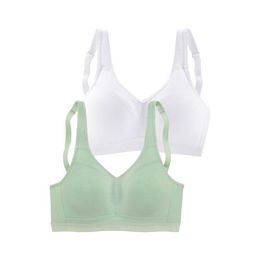 PETITE FLEUR BY LASCANA Soft-BH gr&uuml;n Gr. 95B. Ohne B&uuml;gel. Nachhaltig.