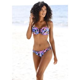 Bench. Bandeau-Bikini-Top 'Pitch' mehrfarbig Gr. 40 Cup A. Mit B&uuml;gel Und Mit Seitlichen St&auml;bchen