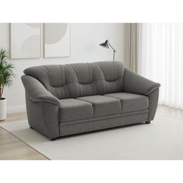 Sit & More sit&more 3-Sitzer &raquo;Savona, B. 198cm, Federkern, opt. mit Schlaffunktion, Sitzh. 46cm&laquo; Liegefl&auml;che 190x137cm, viele . Stoff- und Ledervarianten grau B/