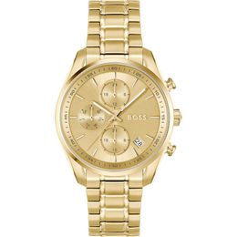 BOSS Damen BOSS Multifunktionsuhr &raquo;GRAND TOUR LADIES&laquo; Quarzuhr, Armbanduhr, Damenuhr, Edelstahlarmband gold Einheitsgr&ouml;&szlig;e