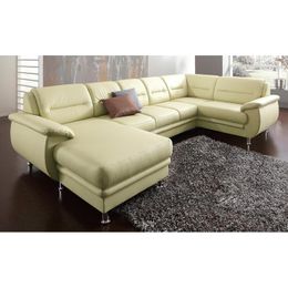 Sit & More sit&more Wohnlandschaft &raquo;Mailand U-Form, B: 312 cm, XXL-Couch mit Komfortpolsterung&laquo; mit Schlaffunktion, Liegefl. 122x247 cm, diverse Lederqualit&auml;ten 