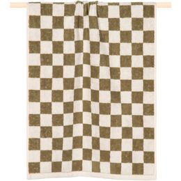 Pad Duschtuch &raquo;CHESS, 70x140 cm&laquo; Made in Europe, 100% Baumwolle, modernes Karo Design gr&uuml;n Frottee, Frottee B/L: 70cmx140cm, 1 Stk., Karo, Frottee
