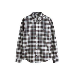 next Hemd Herren Gr&ouml;&szlig;e S cyanblau / braun / offwhite
