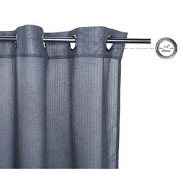 Bruno Banani Gardine &raquo;Lazlo&laquo; &Ouml;sen 1 Stk. tlg. Leinenoptik mit Leinen, Streifen, pflegeleicht, Wohn -und Schlafzimmer blau Polyester 225cm, &Ouml;sen, 135cm