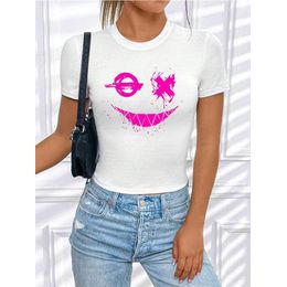 RMK T-Shirt Smily WEISS-Pink | Gr.: M