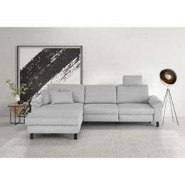 3C Candy Ecksofa &raquo;Mainau L-Form&laquo; Relaxfunktion im 1,5-Sitzer, motorische Schlaffunktion in Longchair grau 100% Polyester B/H/T: 308cm x 91cm x 185cm, 