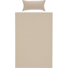 Erwin M&uuml;ller Erwin M&uuml;ller Edel Flanell Bettw&auml;sche N&ouml;rdlingen in beige | Gr.: 200x220 cm (80x80)