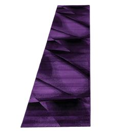 Ayyildiz Teppiche Teppich &raquo;Miami 6590, auch als L&auml;ufer&laquo; rechteckig 12 mm H&ouml;he strapazierf&auml;hig / pflegeleicht/ Kurzflorteppich lila Polypropylen B : 80cm 1 Stk., 12mm, L