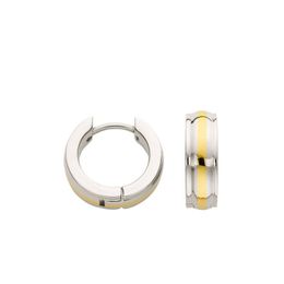 Firetti Damen Paar Creolen &raquo;Schmuck Geschenk Titan Ohrschmuck Ohrringe bicolor&laquo; silber 15mm, Titan
