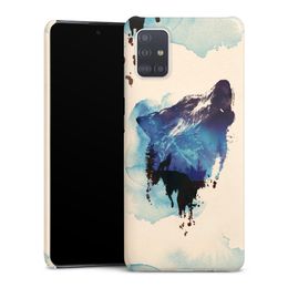 DeinDesign Galaxy A51 Handy Premium Case Smartphone Handyh&uuml;lle Schutzh&uuml;lle gl&auml;nzend Graphic Wolf Illusion Premium Case