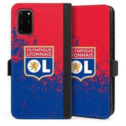 DeinDesign Galaxy S20 Plus 5G Handy Klapph&uuml;lle Handyh&uuml;lle aus Kunst Leder schwarz Flip Case Ol Olympique Lyonnais Official Licensed Product Sideflip mit Lasche