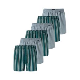 Schiesser Boxershorts Web in Grau / petrol | Gr.: XXL