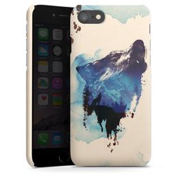 DeinDesign iPhone SE (2020) Handy Premium Case Smartphone Handyh&uuml;lle Schutzh&uuml;lle matt Graphic Wolf Illusion Premium Case