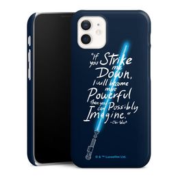 DeinDesign iPhone 12 mini Handy Premium Case Smartphone Handyh&uuml;lle Schutzh&uuml;lle gl&auml;nzend Star Wars Obi-Wan Kenobi Lightsaber Premium Case
