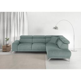 3C Candy Ecksofa &raquo;Greve Sofa immer mit manuelle Kopfteilverstellungen, modern, elegant&laquo; wahlweise motorischer Sitzvorzug, bequem und zeitlos, L-Form 