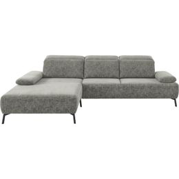 Home Affaire Ecksofa &raquo;Liora, L-Form mit verstellbarem Kopfteil, Breite 291 cm&laquo; klappbare Armlehne, Tonnentaschenfederkern&saugroboterfreundliche H&ouml;he 