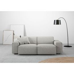 Home Affaire 2,5-Sitzer &raquo;Glimminge auch in Breitcord, Feincord + Easy care-Bezug&laquo; besondere Kedern&auml;hte, Zierkissen silber 96% Polyester, 4% Polyacryl 