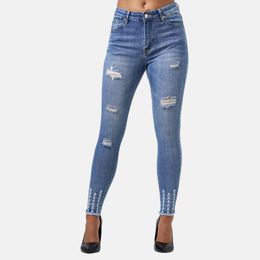 Elara Jeans Damen Gr&ouml;&szlig;e 44 blue denim