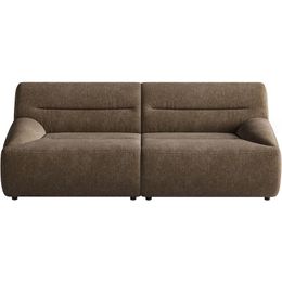 Sit & More sit&more Big-Sofa &raquo;Scrabble&laquo; Modernes Design in verschiedenen Stoffarten braun 100% Polyester B/H/T: 200cm x 80cm x 100cm, Microfaser
