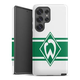 DeinDesign Galaxy S25 Ultra Handy Panzer Handyh&uuml;lle robuste Outdoor H&uuml;lle Schutzh&uuml;lle matt Sv Werder Bremen Official Licensed Product Logo Tough Case