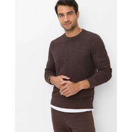 Brax Herren Strickpullover Style RICK chocolate, dunkelbraun, Gr. M