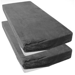 OTTO home Spannbettlaken &raquo;Desner3, Mikrofaser Fleece besonders weich im Griff, Cashmere-Touch&laquo; f&uuml;r Matratzen bis 20cm H&ouml;he, Bettlaken grau Microfaser,