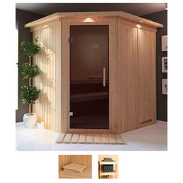 Karibu Sauna &raquo;Laila&laquo; Set, ohne Ofen beige ohne Ofen, (ohne Ofen)