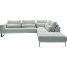 Musterring Ecksofa &raquo;JustB! PM100 Federkern & Kaltschaum, bequem, Breite 308cm, L-Form&laquo; mit Sitztiefenverstellung und Kissen, mit Metallkufe, Ma&szlig;e 290x308 cm grau
