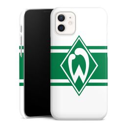 DeinDesign iPhone 12 mini Handy Premium Case Smartphone Handyh&uuml;lle Schutzh&uuml;lle gl&auml;nzend Sv Werder Bremen Official Licensed Product Logo Premium Case