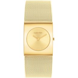 Calvin Klein Damen Quarzuhr &raquo;CK PULSE 26 mm&laquo; Armbanduhr, Damenuhr, analog, Edelstahlarmband gold Einheitsgr&ouml;&szlig;e