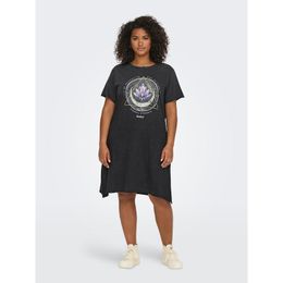 Only Carmakoma Damen Only CARMAKOMA Shirtkleid &raquo;CARLUCY LIFE SS T-SHIRT DRESS JRS NOOS&laquo; Sommerkleid schwarz M, N-Gr